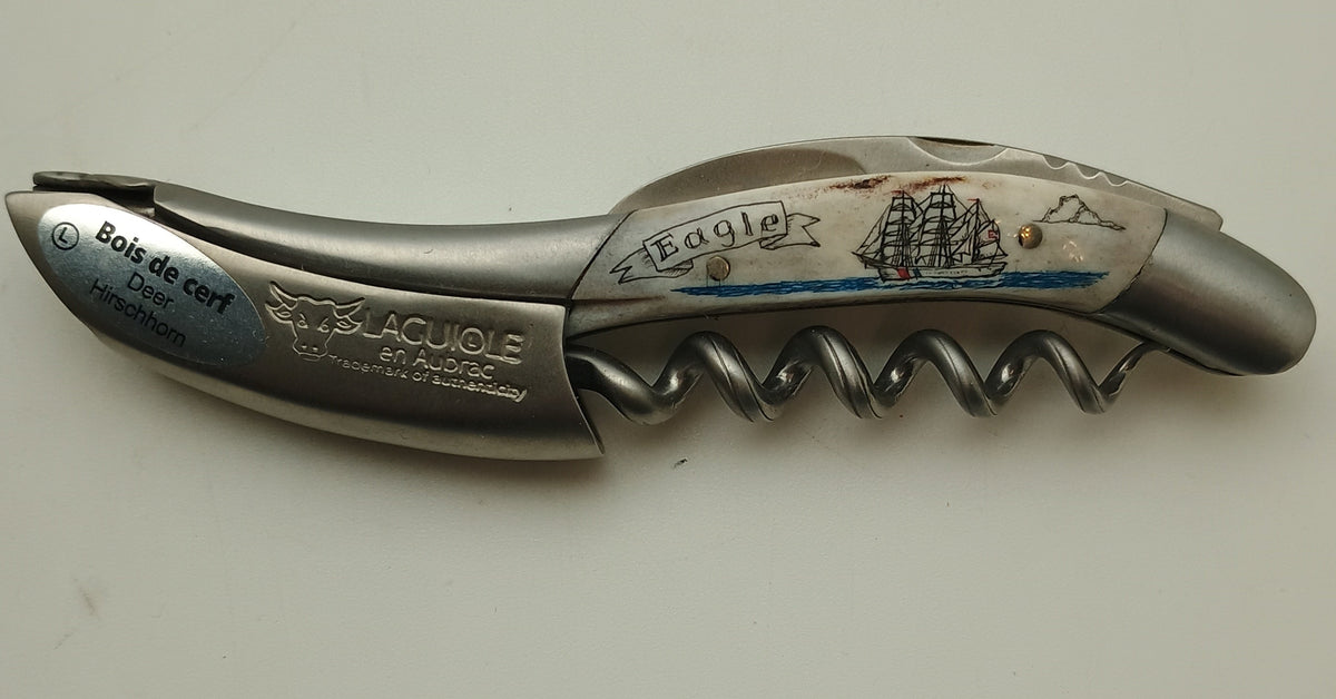 Laguiole Deer Antler Corkscrew with Scrimshaw – Scrimshanders